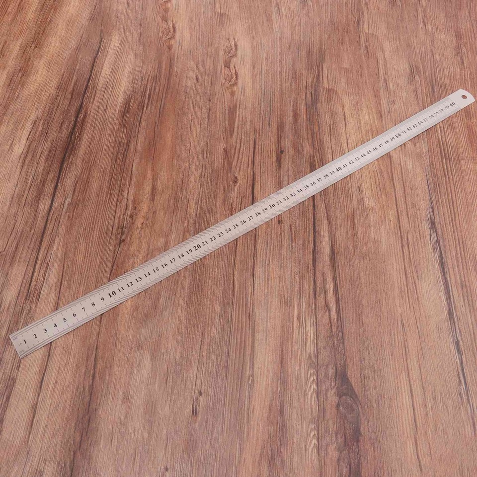 Stainless Steel 60cm 23.6 Inch Measuring Long Straight Ruler A3J87027 ...