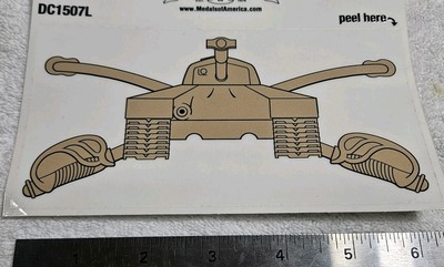 US Army Armor Tank Tanker Veteran Insignia 6 inch Sticker M1 Abrams M60 ...