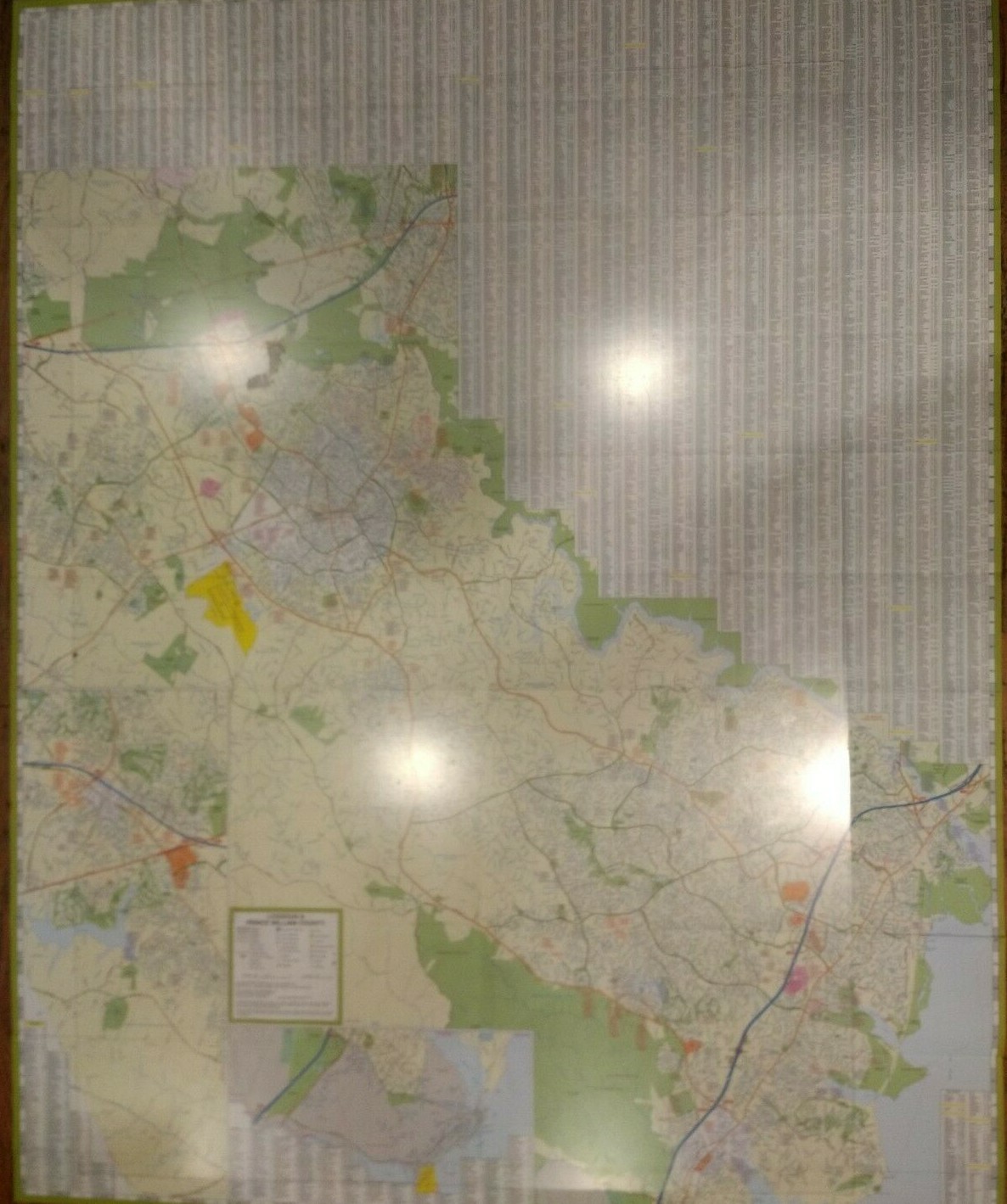 Prince William County Loudoun Co VA Laminated Wall Map (G) | eBay