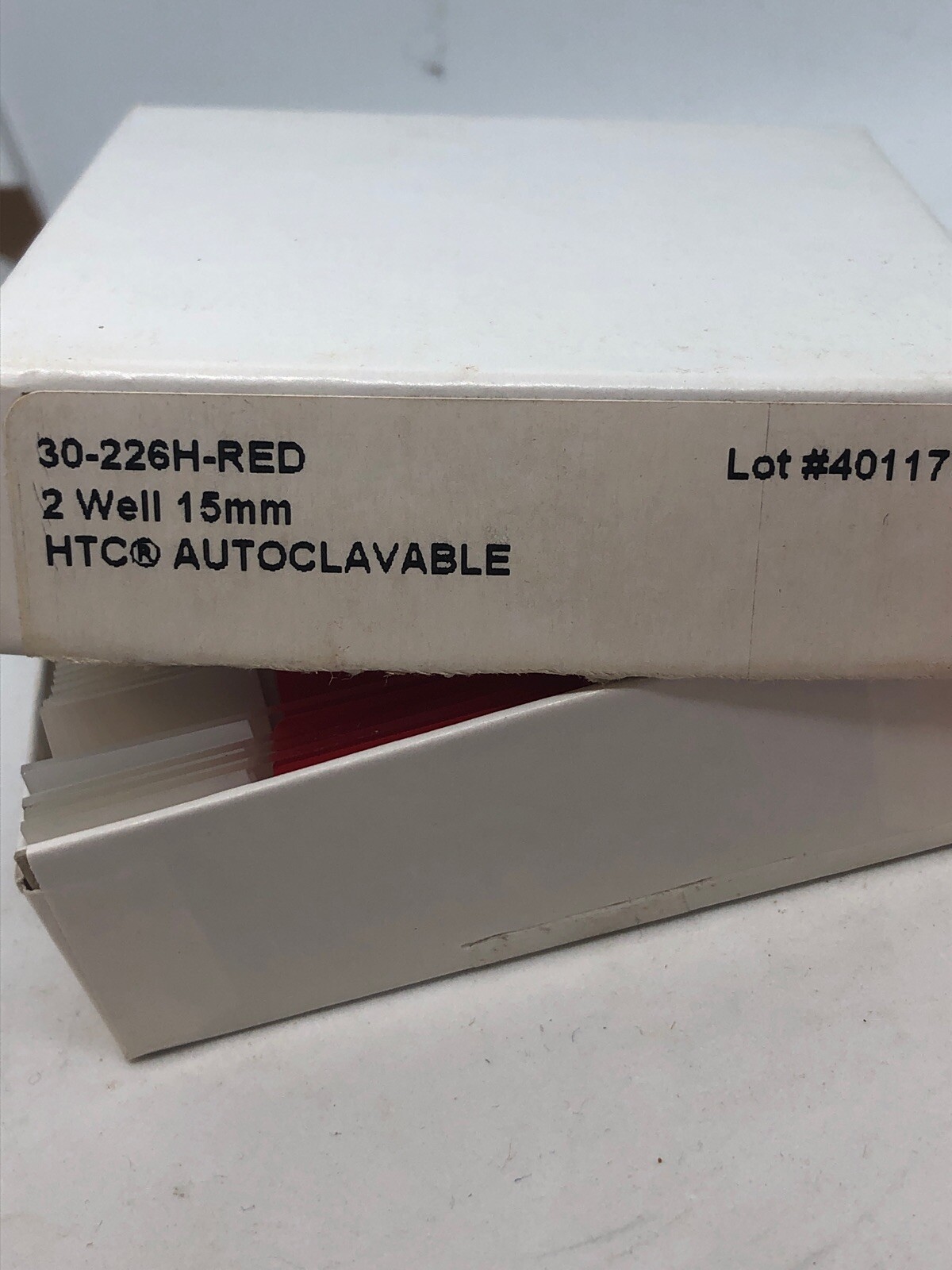 CEL-LINE MICRO SLIDE 30-226H-R 2 WELL 15 MM AUTOCLAVABLE SEALED BOX 72 ...