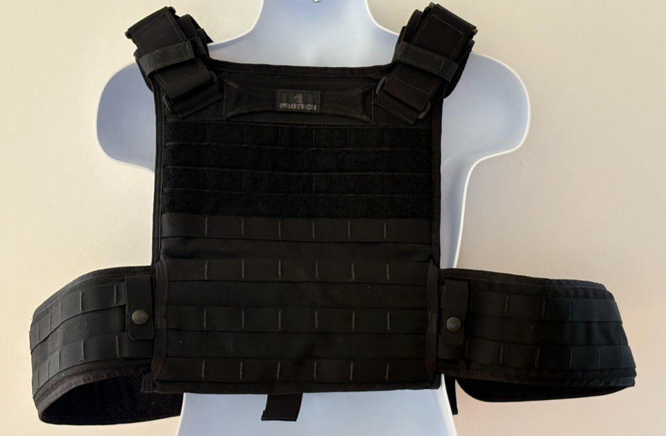 PROTECH TAC PR Plate Rack Armor Carrier 10X12 X-Large Black Molle ...