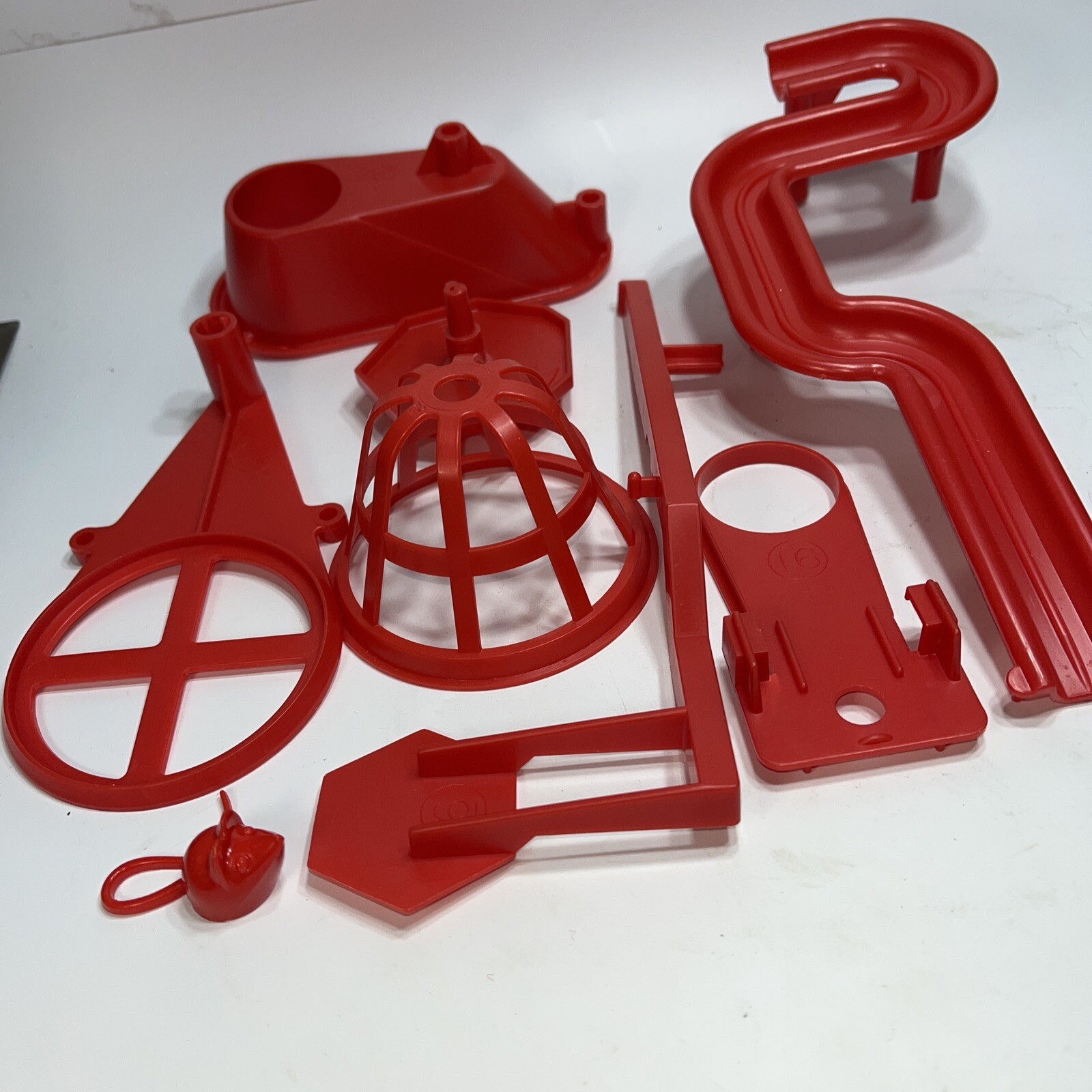 1986 Vintage Mouse Trap Game Lot of 8 Red Replacement Parts / Pieces ...