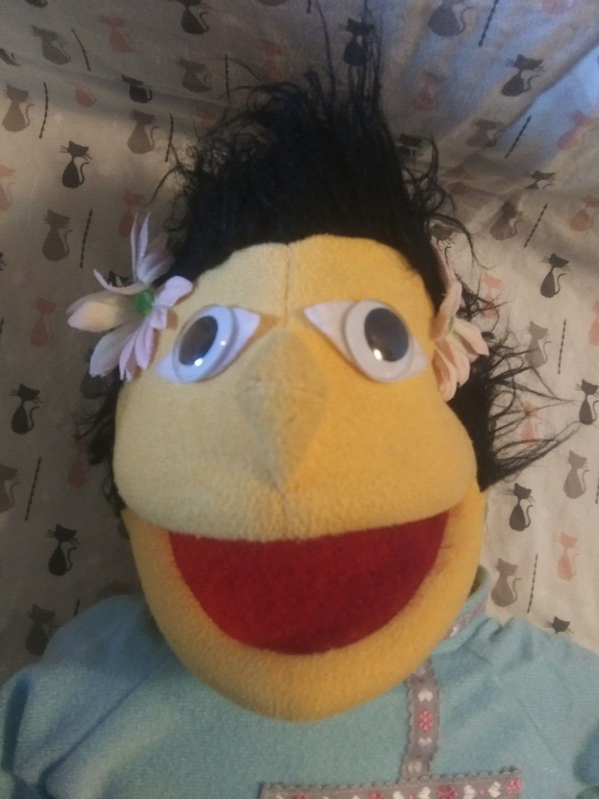 Vintage One Way Street Girl Puppet~Foam Form~Muppet Style~14" Body