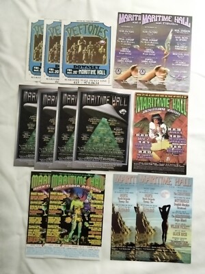 Lot of 14 Original Vintage Maritime Hall San Francisco, Concert Flyer ...