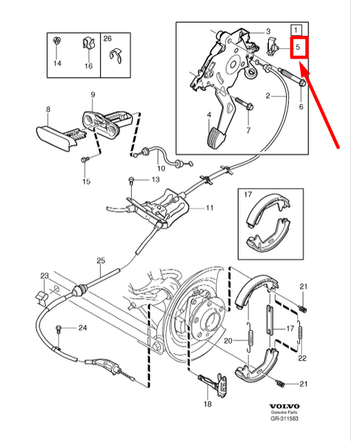 VOLVO C30 PARK BRAKE WARNING SWITCH 30714593 GENUINE for sale online | eBay
