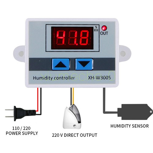 AC 110V-220V XH-W3005 Digital LED Humidity Controller Hygrometer Switch ...
