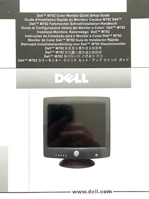 DELL M782 COLOR MONITOR NEW " SEALED " SETUP GUIDE WITH DISC | eBay