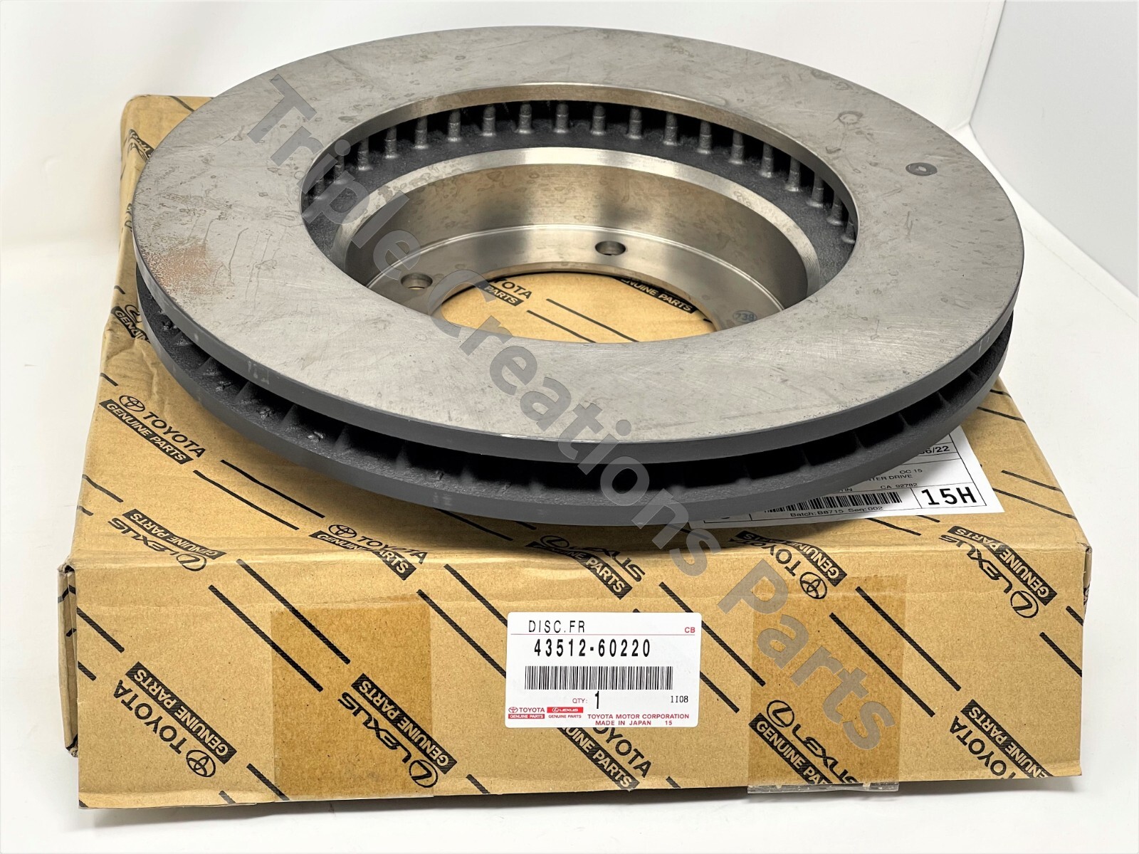 Genuine Toyota 43512-60220 Disc Front Brake 4351260220 OEM | eBay