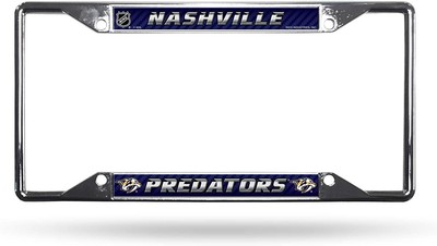 Nashville Predators Metal License License Plate Frame Chrome Tag Cover ...