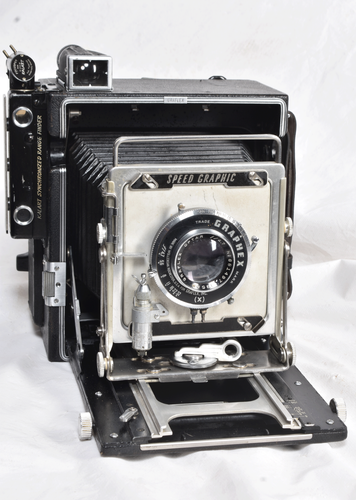 GRAFLEX SPEED GRAFLEX 4X5 CAMERA W/ GRAFLOK BACK & RITEWAY FILM HOLDERS ...