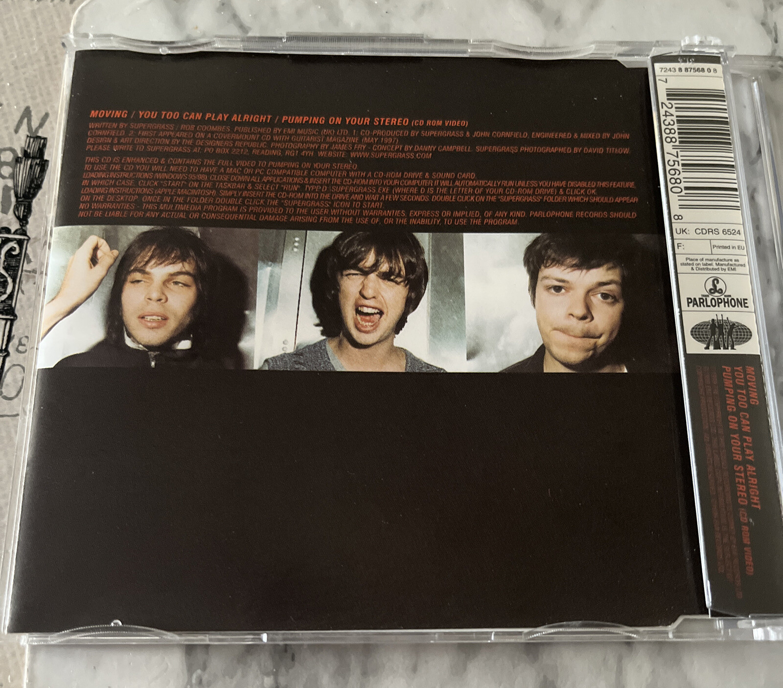 Supergrass - Moving - enhanced CD Single - CDRS 6524 | eBay
