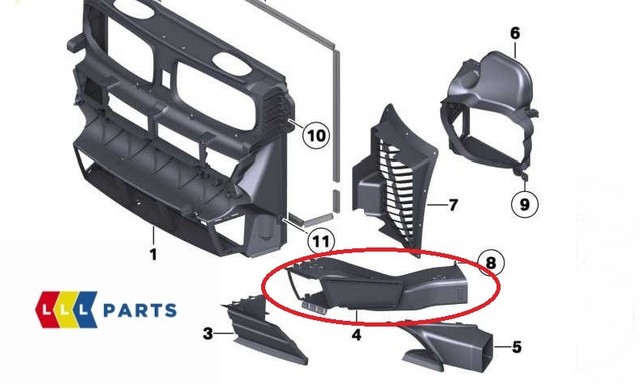BMW OEM 11-13 X5 Air Intake-air Duct Right 51747222878 for sale online ...