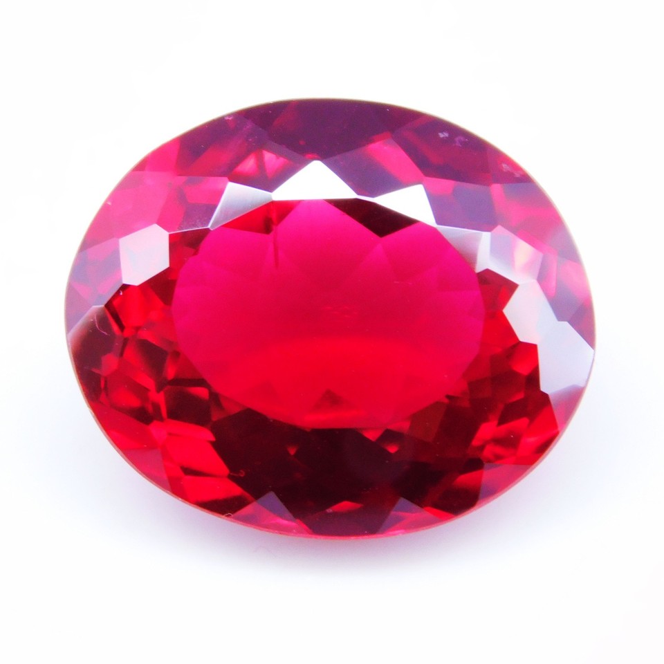 22.85 Ct Natural Mogok Red Ruby Oval Cut Certified Loose Gemstone ...