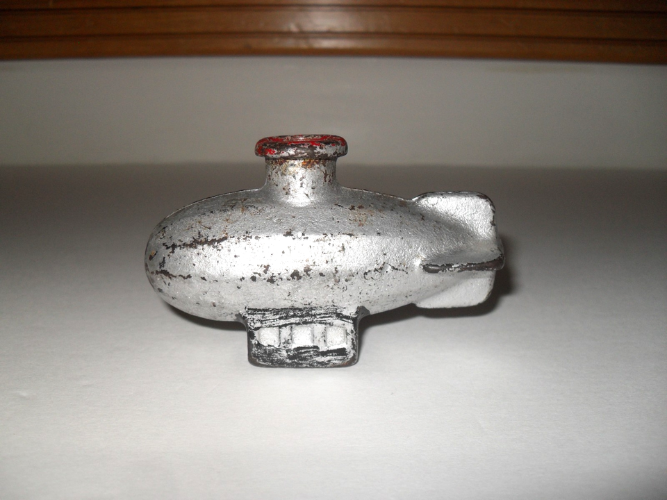 1930's Antique Cast Iron Zeppelin Dirigible Firecracker Cannon Novelty ...