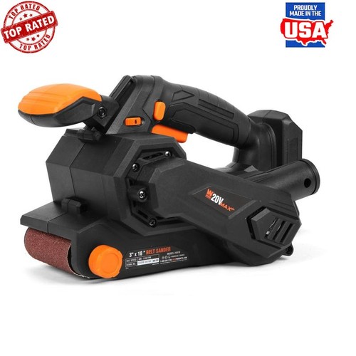Cordless Belt Sander Variable Speed Handheld Portable 3x18 Inch Dust ...