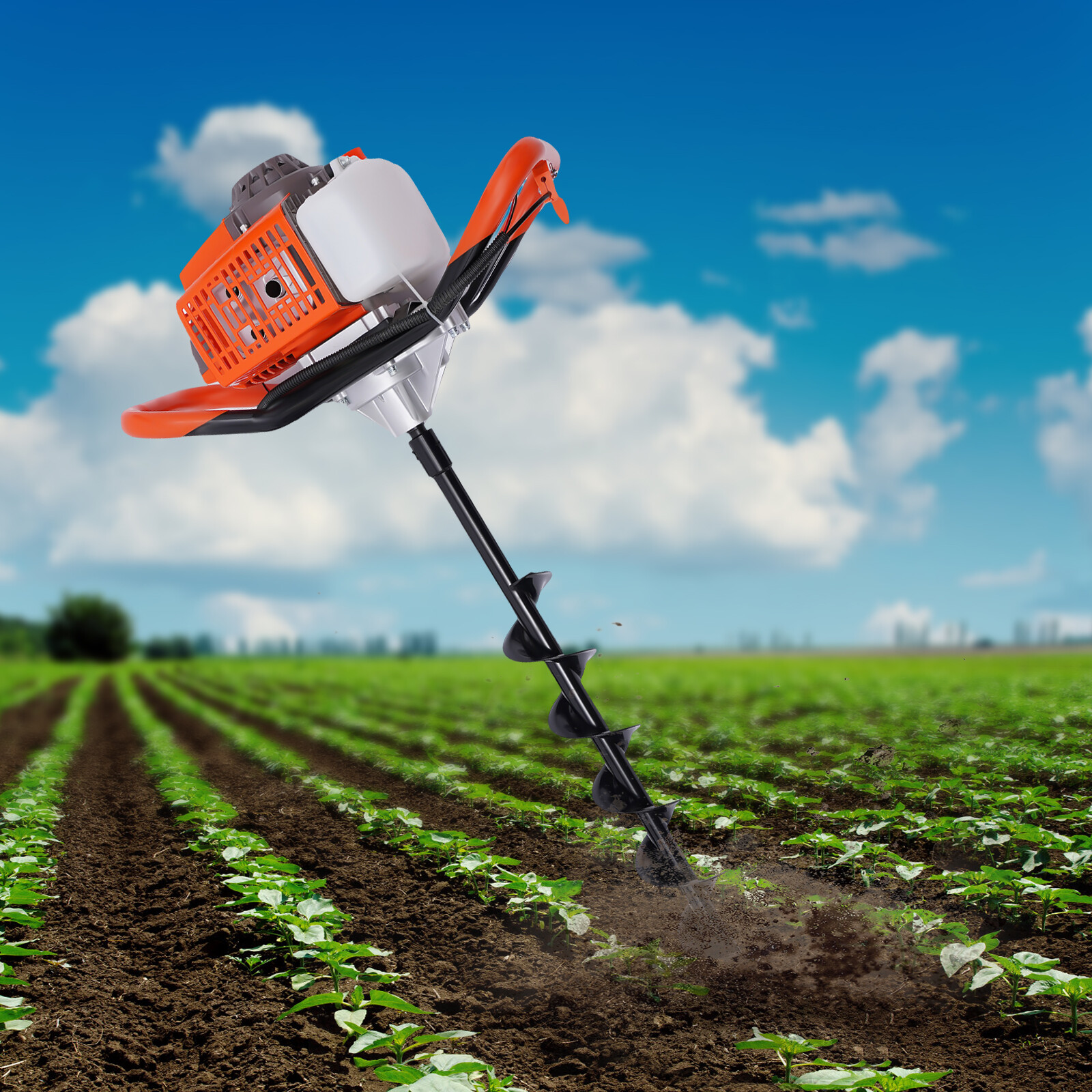 72cc Post Hole Digger Gas Powered Earth | Grelly USA