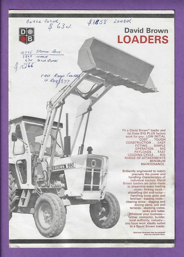 DAVID BROWN LOADERS 8 PAGE SALES BROCHURE | eBay