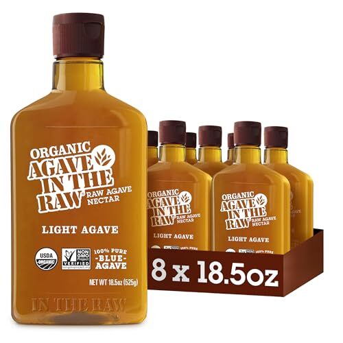 Organic Agave In The Raw Agave Nectar 18.5 oz. 8 Pack Made With Organic ...