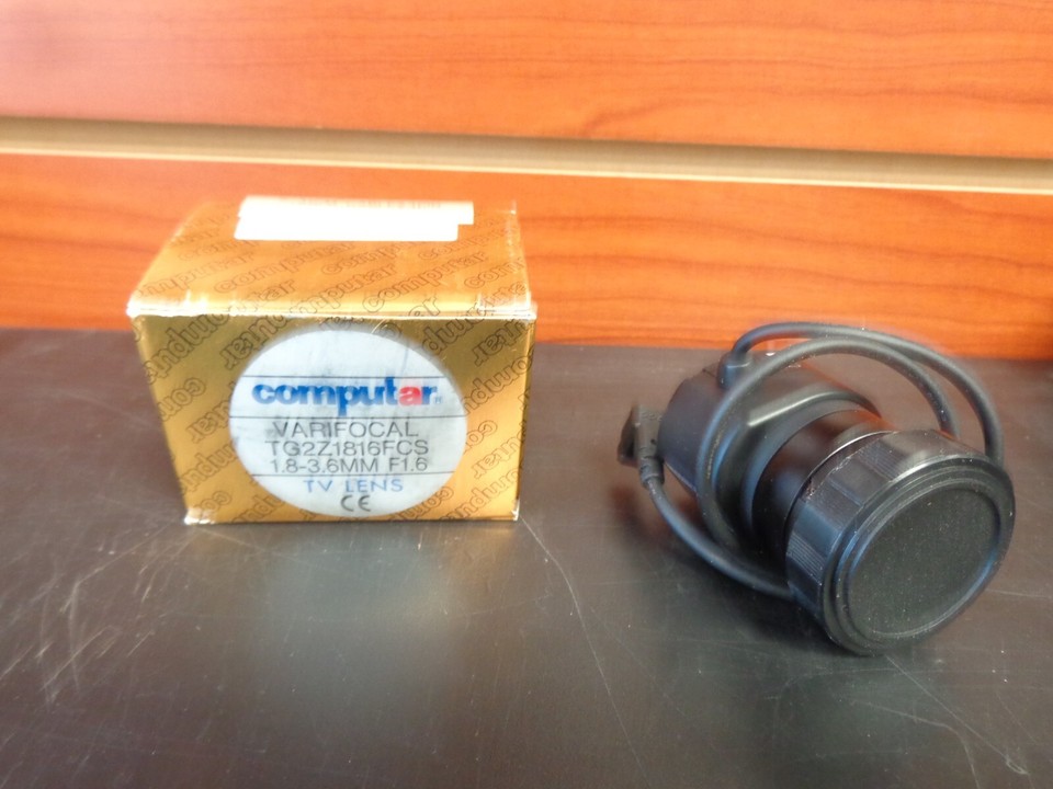 COMPUTAR VARI FOCAL LENS, 1/3" 1.8-3.6MM WIDE Angle F1.6 TG2Z1816FCS | eBay