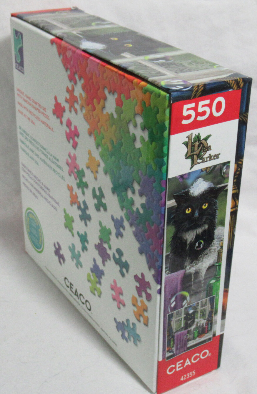 Ceaco 550 Piece Puzzle NIGHT SPIRIT Lisa Parker Black & White CAT IN ...