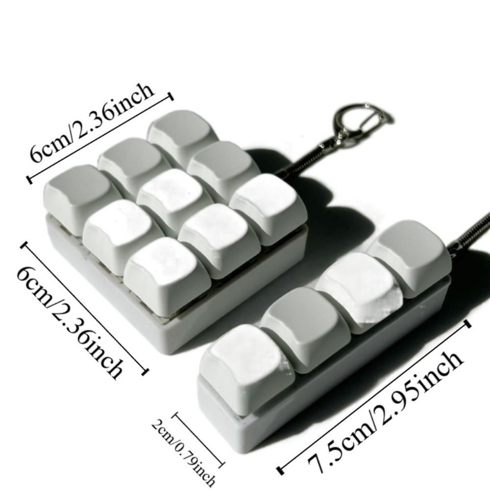 Cat's Paw Fidget Keychain Finger Keyboard Pinch Toy New Button Clicker ...