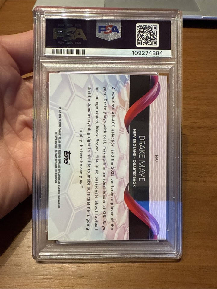 2024 Topps Chrome Drake Maye Case Hit PSA 10 Helix Rookie Card New ...