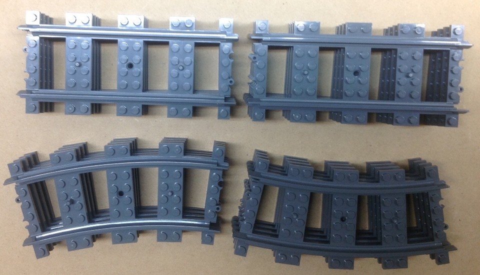 LEGO City Train 7896 Straight/Curved Tracks/Rails Power Functions NO ...