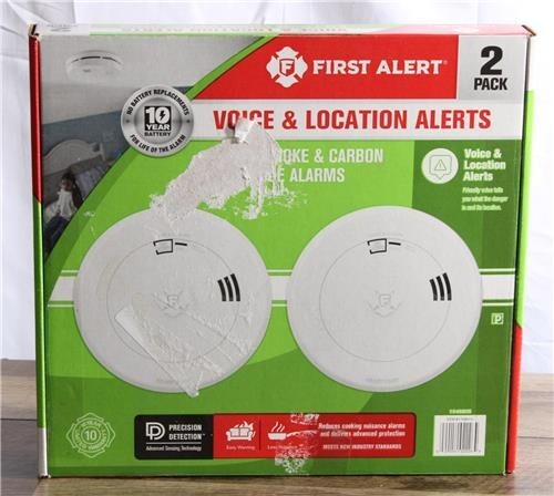 First Alert 2-in-1 Smoke & Carbon Monoxide Alarms w/ Voice Alerts ...