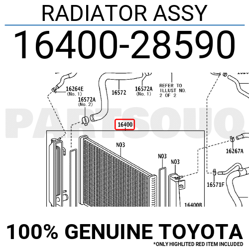 1640028590 Genuine Toyota RADIATOR ASSY 16400-28590 | eBay