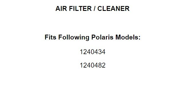 Brand New Air Filter Cleaner for Polaris 1240434, 1240482 | eBay