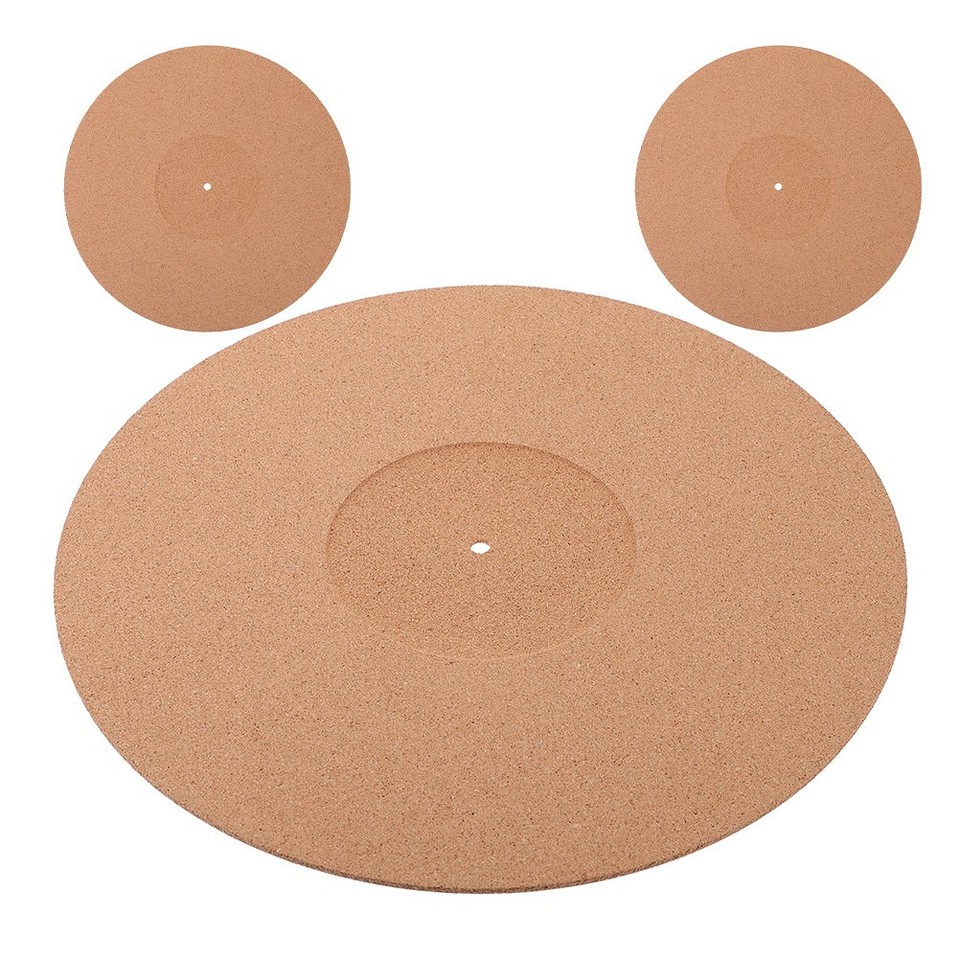 3 Pcs Cork Mats Record Pad Soft Platter Slipmat Rubber Turntable | eBay ...