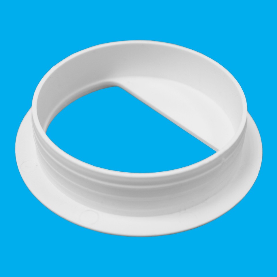 1x 80mm White Lidless Computer Desk Grommet Cable Surface Outlet Port ...