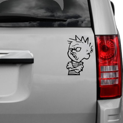 Calvin & Hobbes Bad Mood Decal Sticker for Macbook Laptop Car Window ...