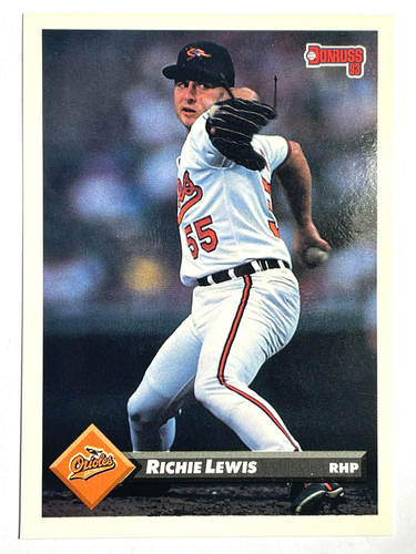 RICHIE LEWIS Baltimore Orioles, Marlins 1993 Donruss Series 1 Baseball ...