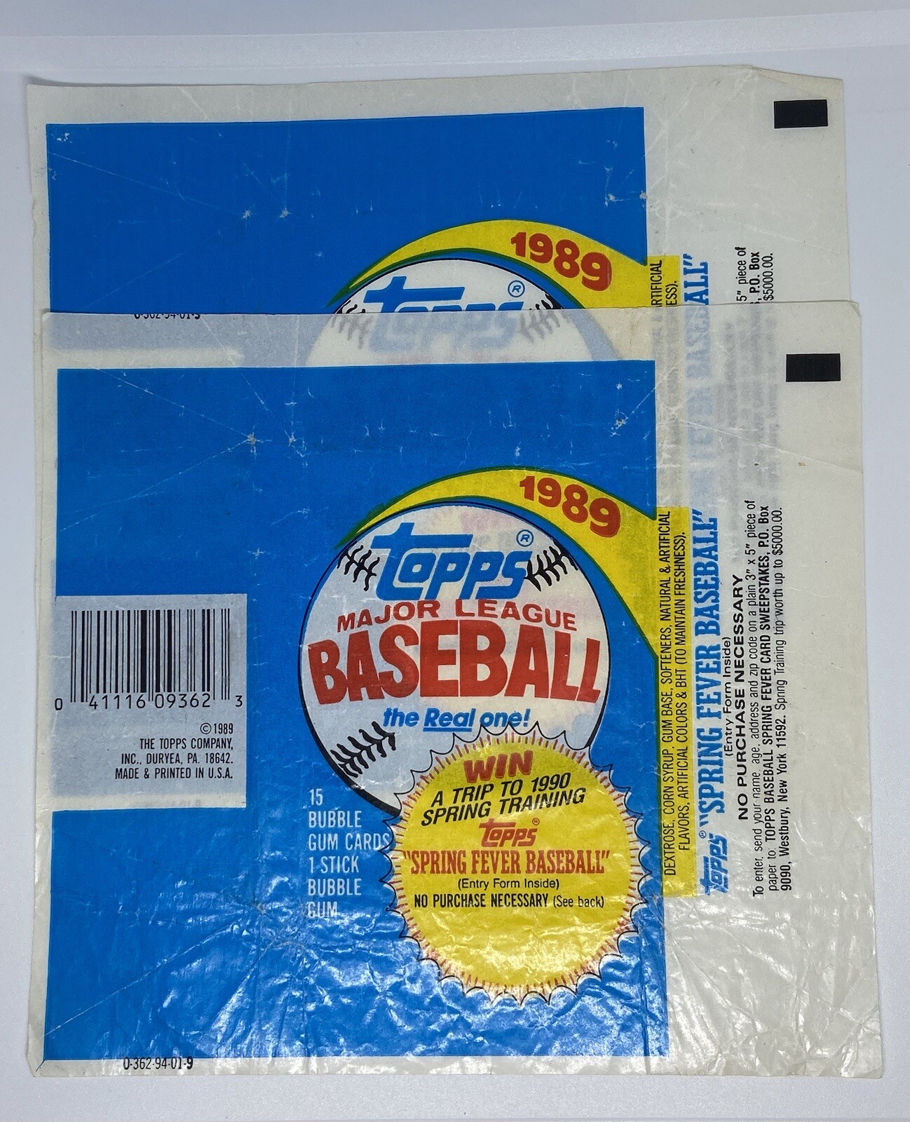 (20) 1988-1991 Fleer, Topps, Leaf, O-Pee-Chee, Donruss Wax Wrappers (NO ...