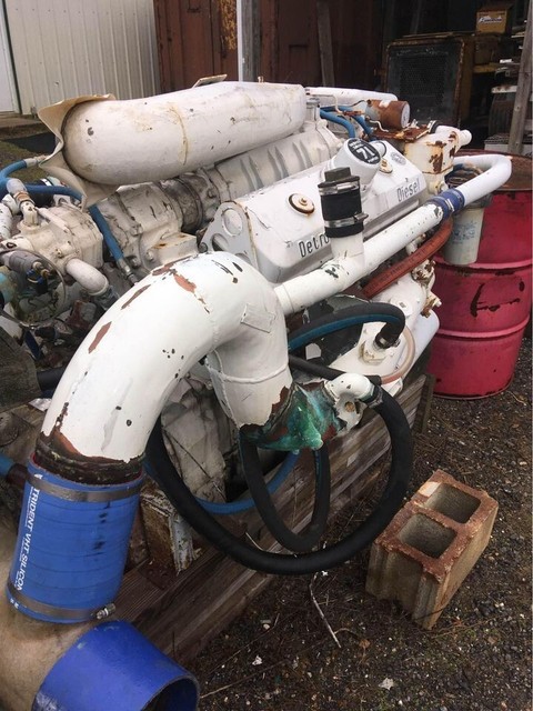 8v71 Detroit Diesel 8v-71n Marine Diesel Engine 318 HP With Allison 2 1 ...