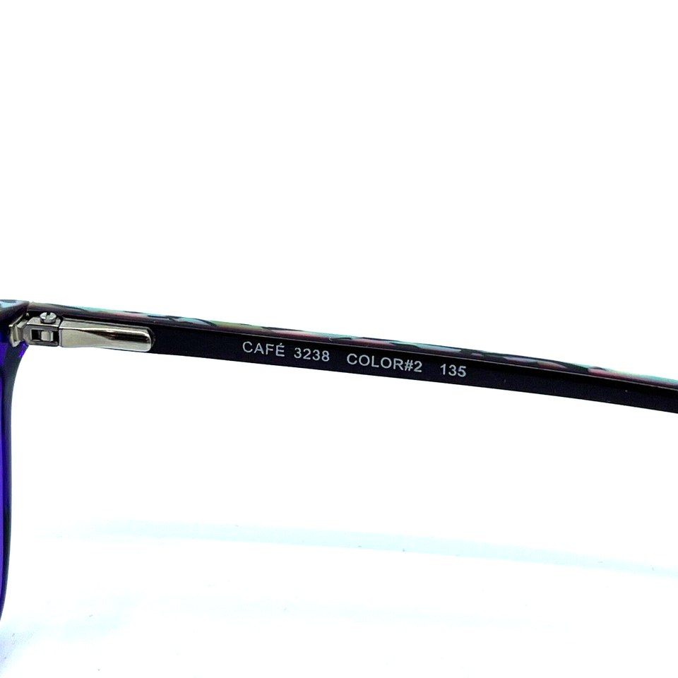 Cafe Lunettes Eyeglasses 3238 Col. #2 Blue Rectangular Frames 135 mm | eBay