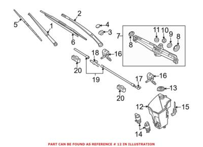 NEW For BMW E83 X3 Windshield Washer Fluid Reservoir Genuine 61 66 3 ...