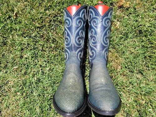 9 D VINTAGE DAN POST SEA STINGRAY RARE CUSTOM COWBOY WESTERN BOOT | eBay