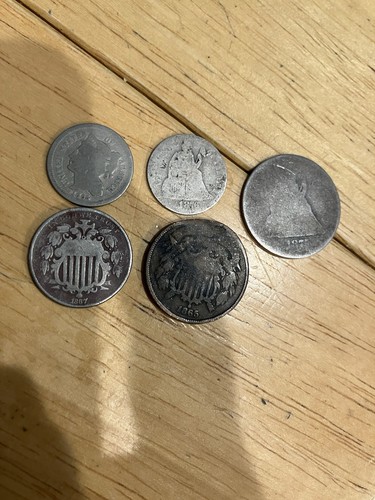 5x US coin mix lot: 3c 2c types | eBay