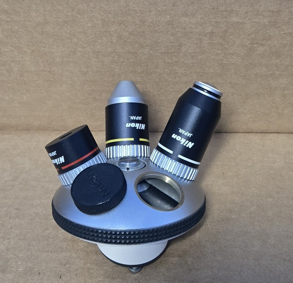 Nikon Japan Model YS-T Microscope Lens Objectives 4x 10x 100x (BINX001C ...