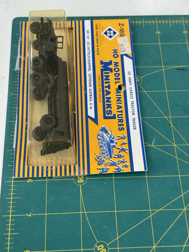 HO Roco MiniTanks U.S. Army tractor trailer in original package, #169 ...