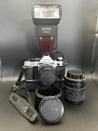 [MINT] Canon AE-1 Program 35mm SLR w/2 Lens Bundle C-IT Motor Drive ...