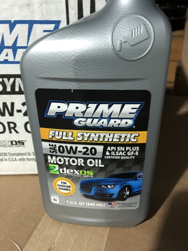 Prime Guard Full Synthetic Motor Oil SAE 0W-20 Lot of 6 | eBay