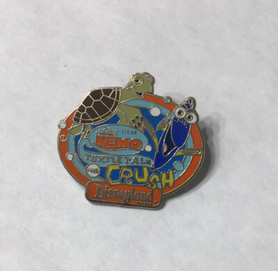 Official Disney Pin Disneyland Finding Nemo Turtle Talk With Crush ...