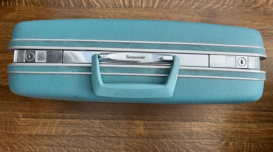 Vtg Samsonite Silhouette Light Blue Hard Shell Luggage Suitcase | eBay