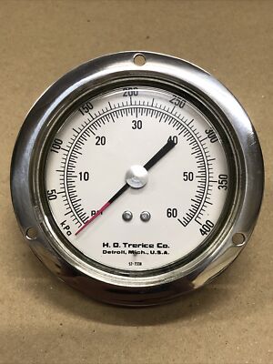 H. O. TRERICE COMPANY PRESSURE GUAGE 0-400 KPa, 0-60 PSI PART # 52-2338 ...