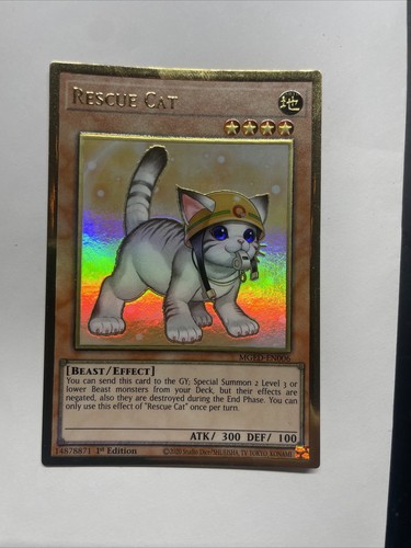 RESCUE CAT 1ST EDITION ALT ART GOLD MGED-EN006 | eBay