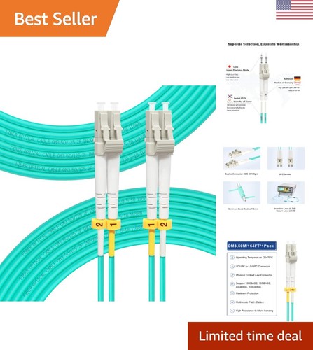LC to LC Fiber Patch Cable OM3 50M, Options: 0.2m-200m, 10GB Multimode ...