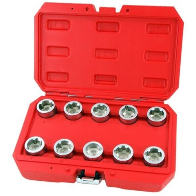 10pc LAND ROVER LOCKING WHEEL NUT KEY MASTER SET TAMPER PROOF HEX DR ...